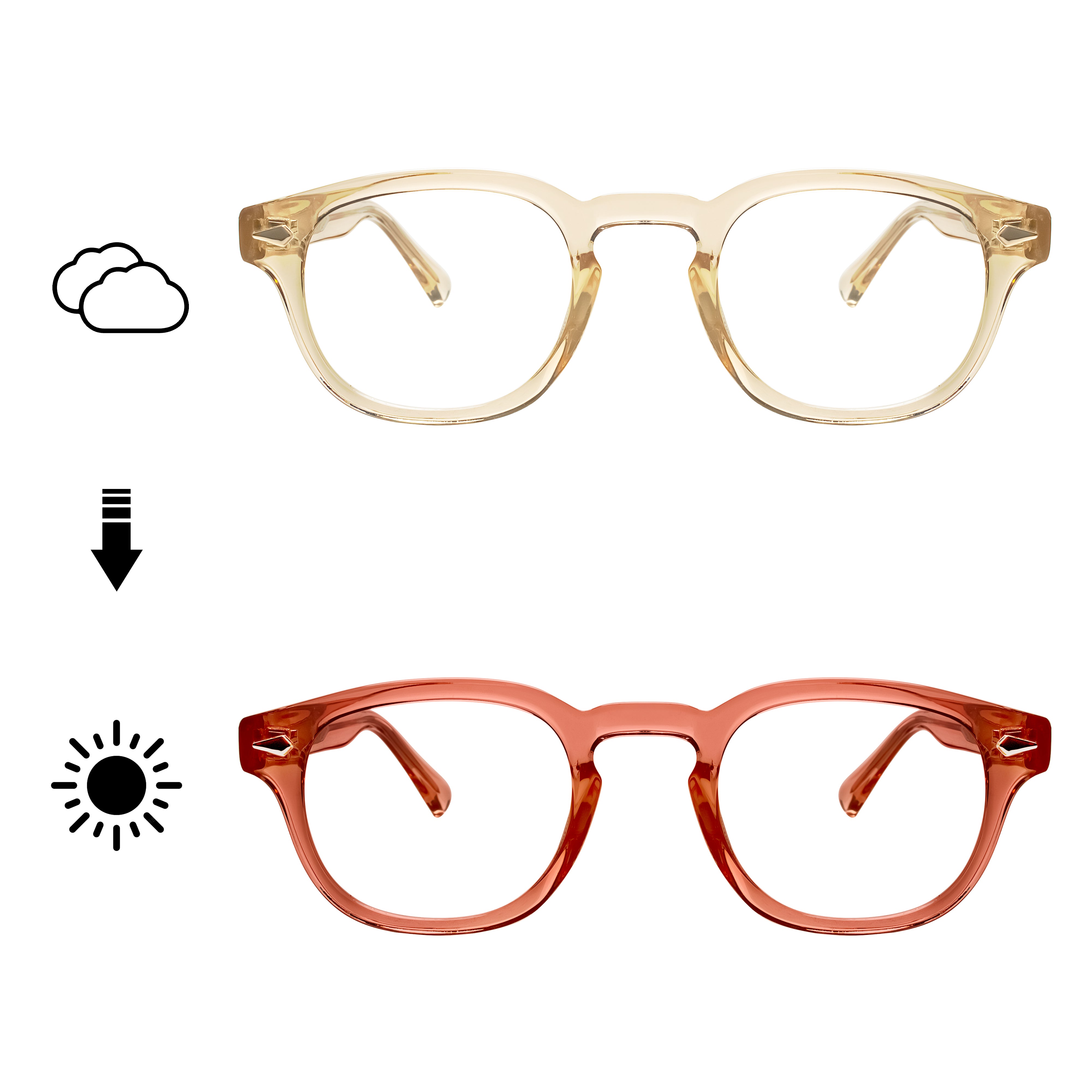 Ila Rectangle Transition Eyeglasses – Optical Factor